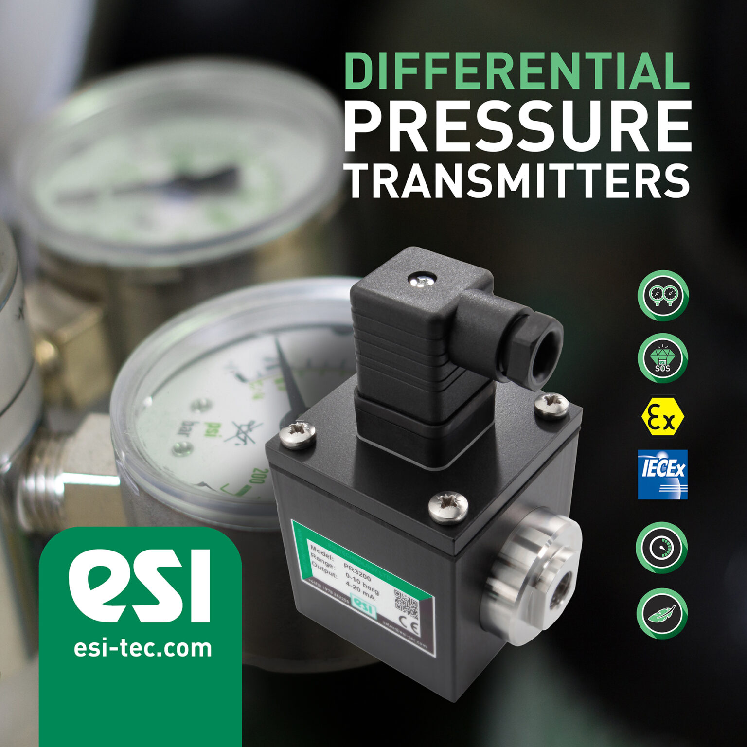 Pressure Transducers and Transmitters | ESI Technology Ltd